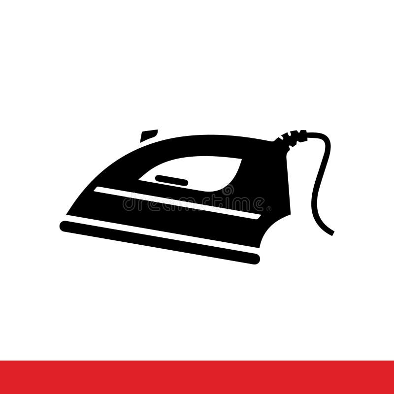 Steam Iron Vector Icon EPS 10. Stock Vector - Illustration of laundry ...