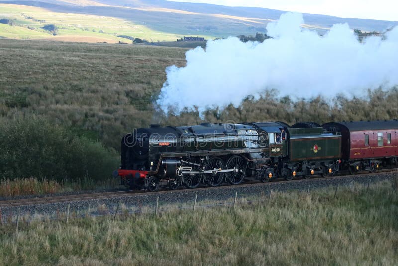 Steam Loco 70000 Britannia at Blea Moor Editorial Stock Photo - Image ...