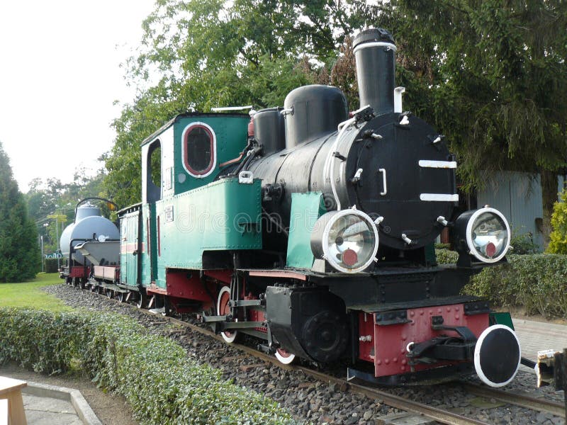 Old Time Steam Locomotive Railroad Train Panorama Stock Photo - Image ...
