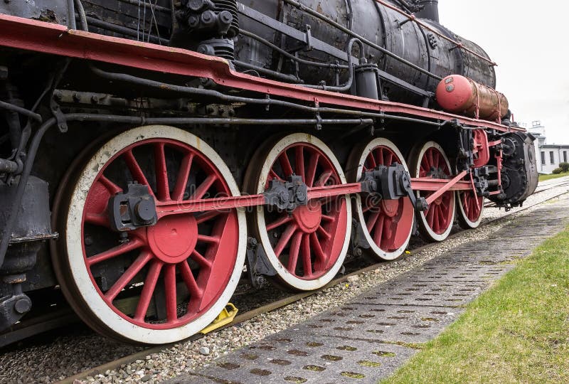 The steam locomotive stock image. Image of closeup, railroad - 53265759