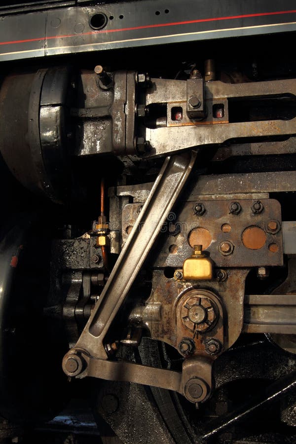 Steam Locomotive Engineering Detail Stock Image - Image of mechanics ...