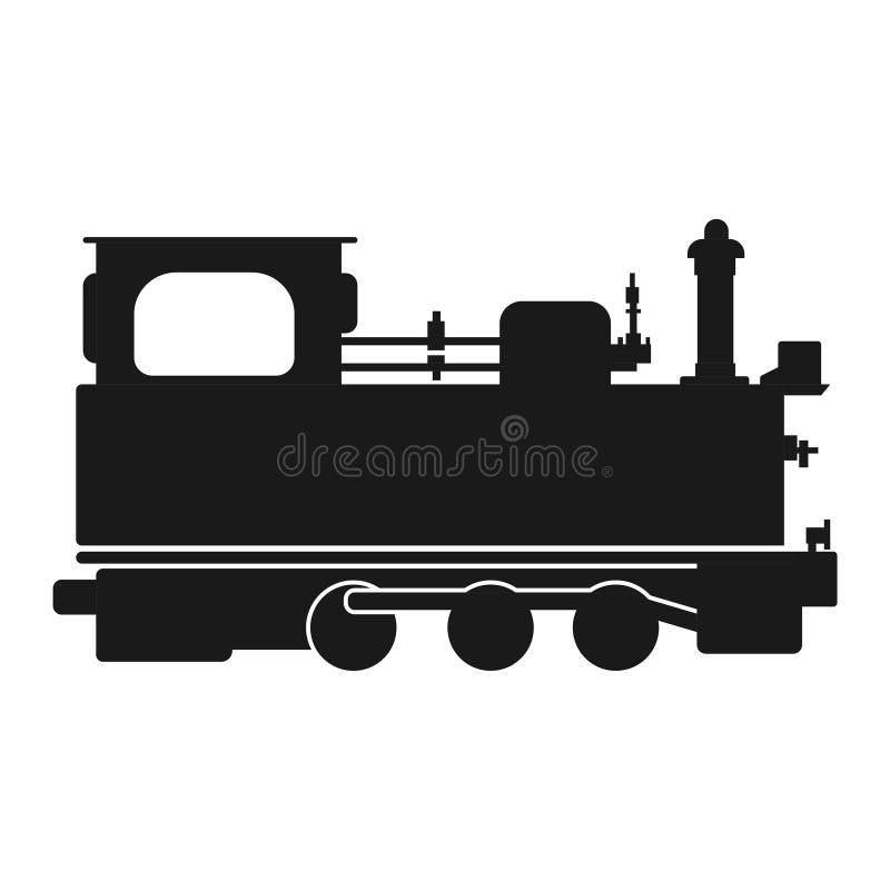 Steam locomotive icon stock illustration. Illustration of vehicle ...