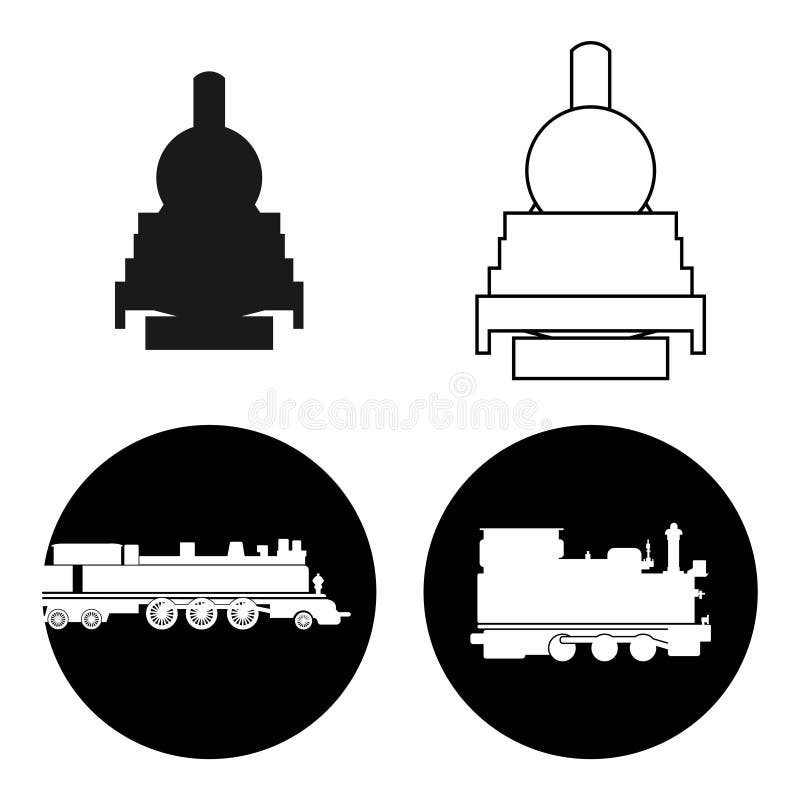 Steam locomotive icon stock illustration. Illustration of transport ...