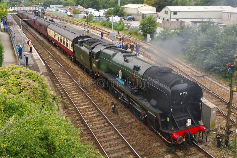 Steam Locomotive at Par, Cornwall, England Editorial Stock Image ...