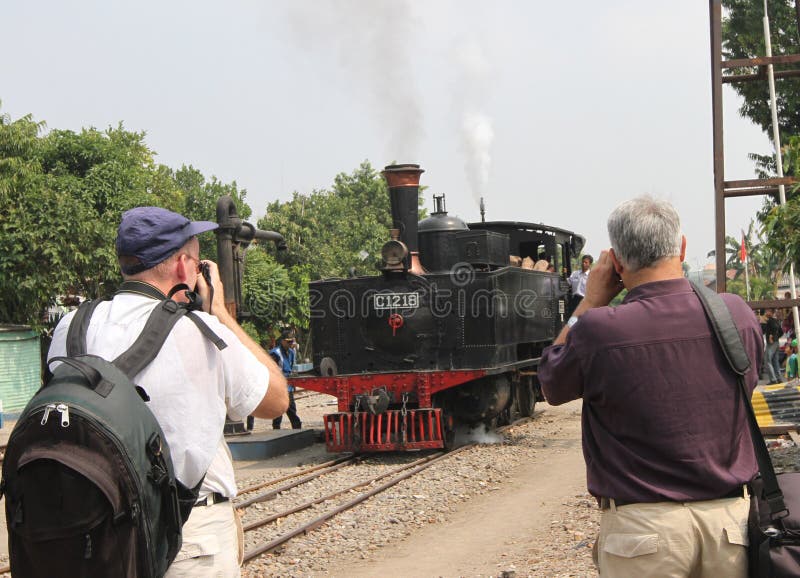 Steam locomotive editorial image. Image of java, tree - 31864170