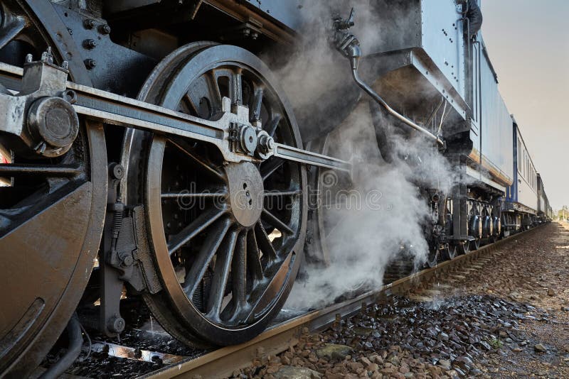 Steam Locomotive stock photo. Image of roll, power, railway - 93822544