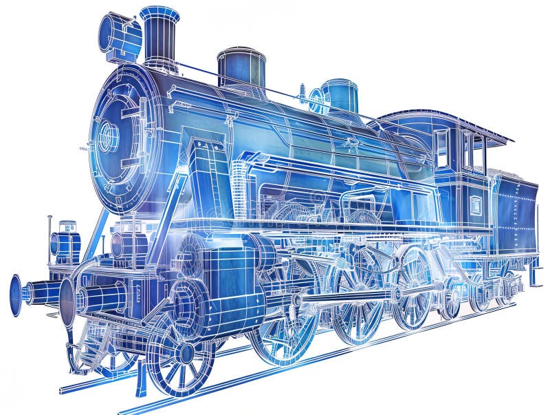 Steam Locomotive 1800s Visualization with Augmented Reality Transparent ...