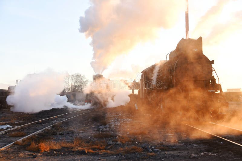 The Morning of SANDAOLING Coal Mine Stock Image - Image of rail, coal ...