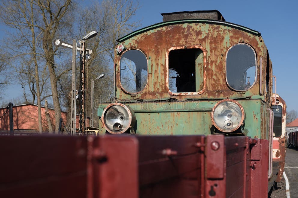 Steam Locomotive and Semaphore Stock Photo - Image of trackway, station ...