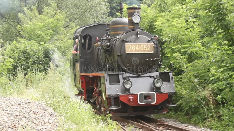 Steam Locomotive Train with Wagon Go Backwards Stock Video - Video of ...