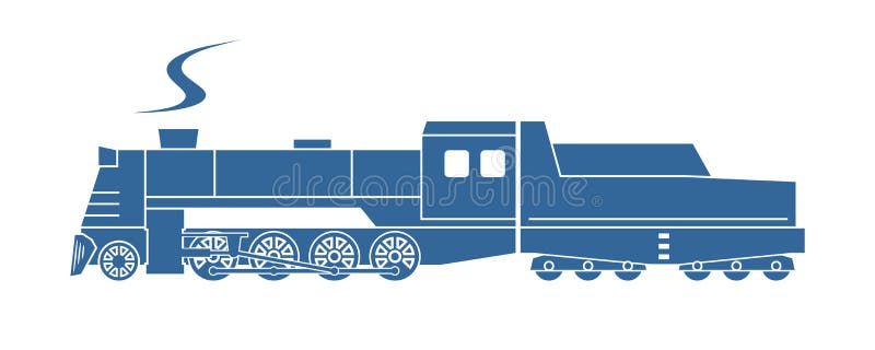 Steam Locomotive with Tender Stock Vector - Illustration of design ...