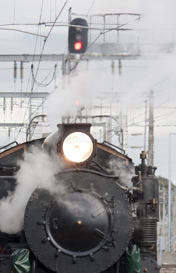 Steam Train Headlight stock image. Image of industrial - 32610047