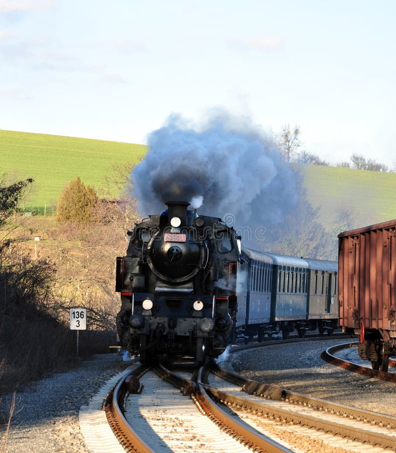 Old steam locomotive stock image. Image of industries - 39817271