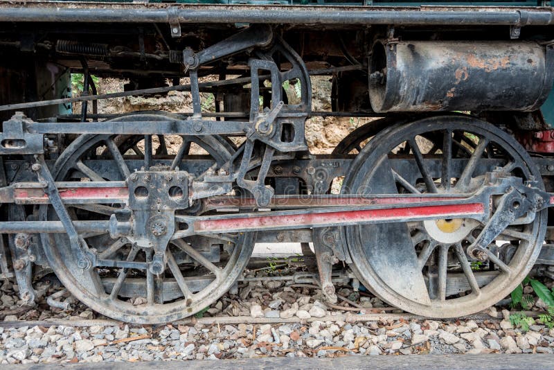 Steam locomotive wheels stock image. Image of industry - 93083387