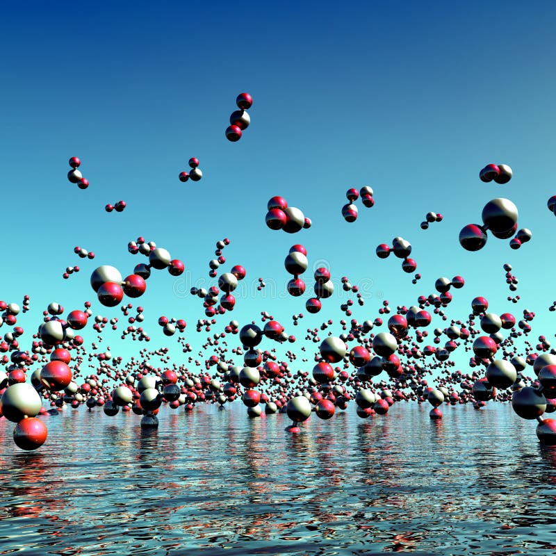 Steam molecules stock illustration. Illustration of escaping - 173734383