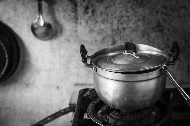 Steam over cooking pot stock image. Image of cookware - 158661455