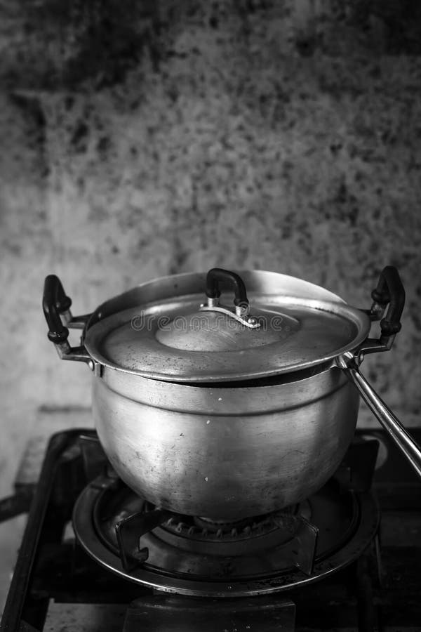 Steam over cooking pot stock photo. Image of silver - 158661478