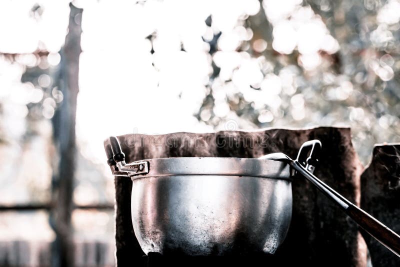 Steam over cooking pot stock image. Image of heat, equipment - 214269439