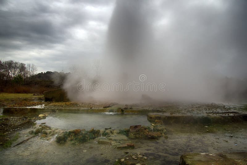 Steam over hot spring stock image. Image of geothermal - 107444363