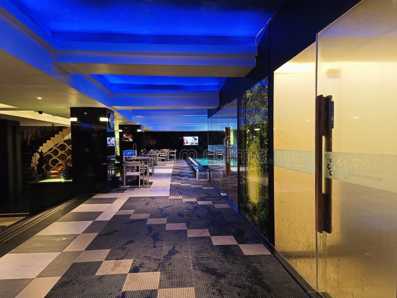 Steam with pool at spa stock image. Image of design - 281519427