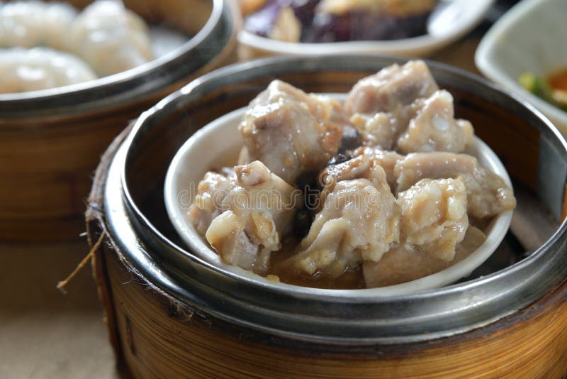 Steam Pork ribs Dim sum stock photo. Image of bone, dish - 250809020