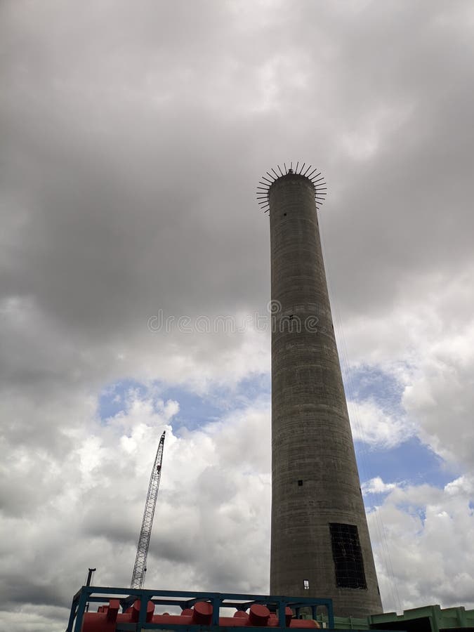 Steam Power Generator Chimney Stock Photo - Image of light, aviation ...