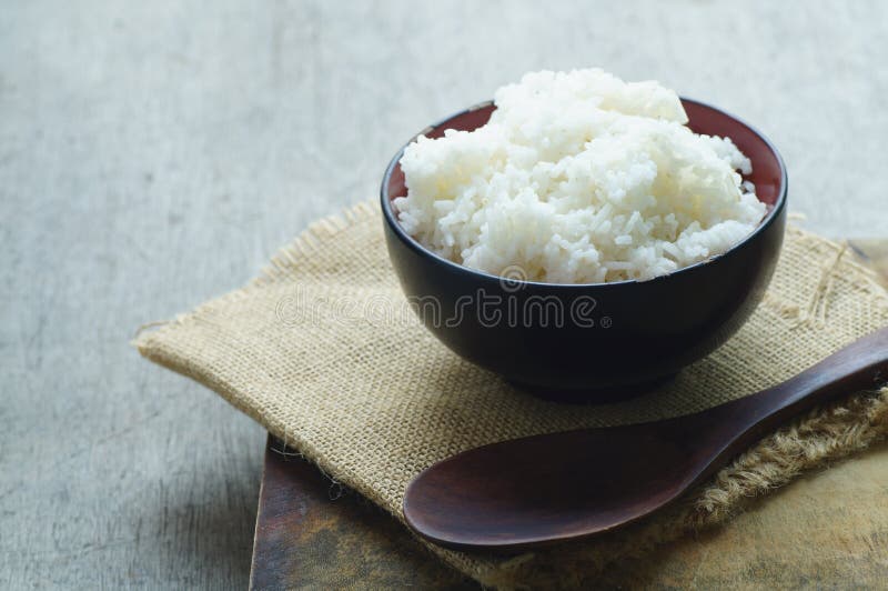 Steam rice in bowl stock image. Image of brown, culture - 99983565