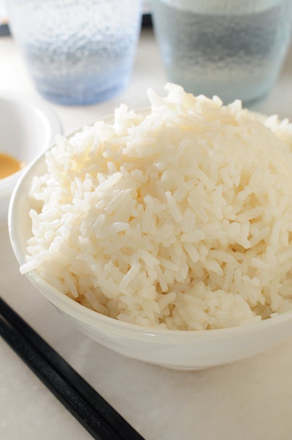 Plain steam rice stock image. Image of chopstick, meal - 31852059