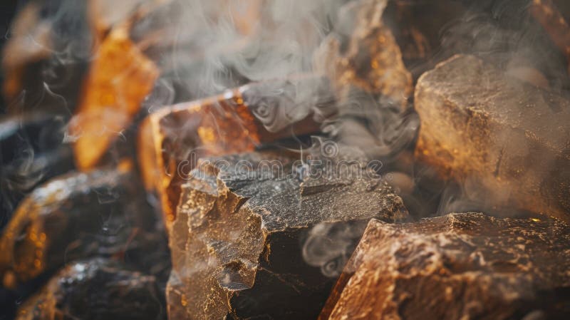 Steam Rises from the Hot Rocks in the Sauna Creating a Warm and Humid ...