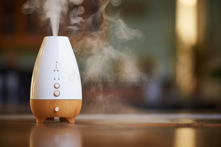 Steam Rising from Active Essential Oil Diffuser Stock Image - Image of ...