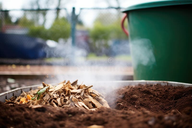 Steam Rising from a Hot Compost Pile Stock Photo - Image of process ...