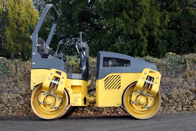 Old Steam Roller Machines For Laying Of Asphalt Stock Photo - Image of ...