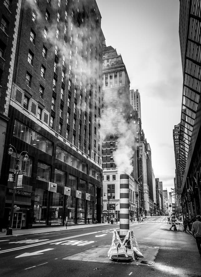 Steam Smokestacks of New York Stock Image - Image of office, chimney ...
