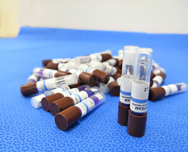 Steam Sterilization Biological Indicator Stock Image - Image of oxide ...