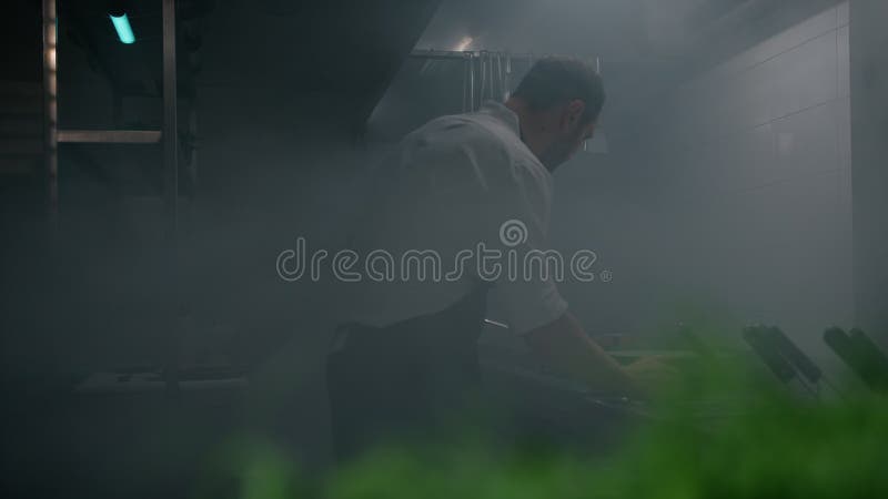 The Steam Taking Control of the Restaurant Kitchen Stock Video - Video ...