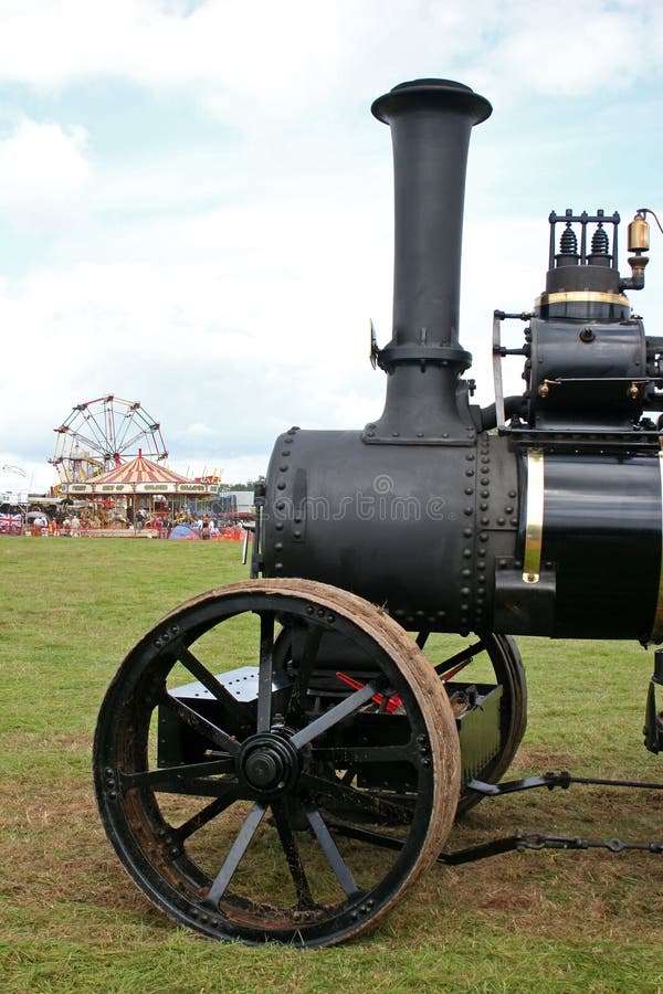 Steam traction engine stock photo. Image of wheel, traction - 12617150