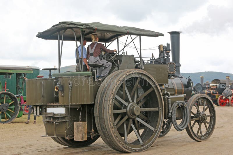 Steam Traction Engine in a Field Stock Image - Image of traction ...