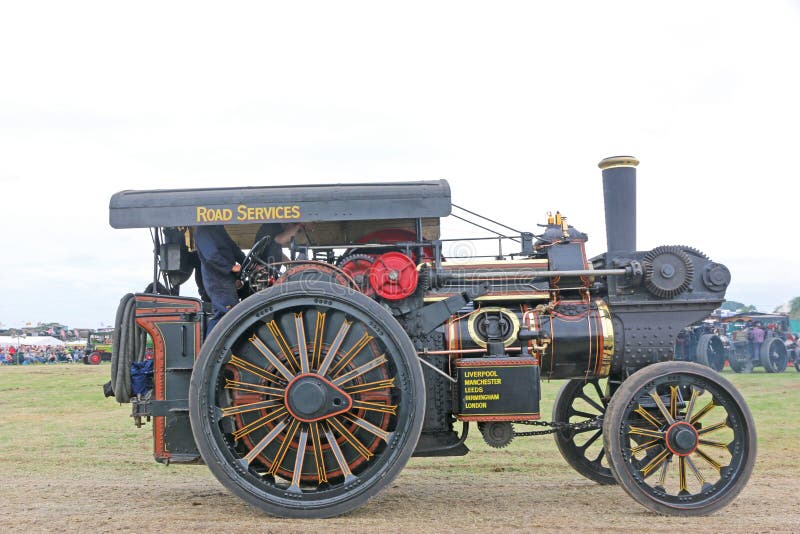 Steam Traction Engine in a Field Stock Photo - Image of transport ...