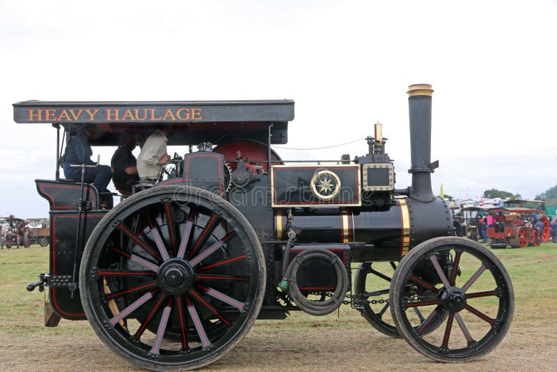 Steam Traction Engine in a Field Editorial Stock Image - Image of farm ...