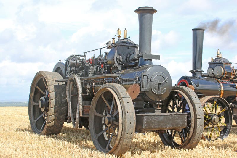 Steam Traction engine stock photo. Image of field, countryside - 96918154