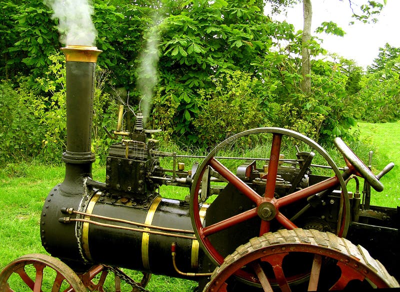 Steam Tractor stock image. Image of farm, pasture, wheel - 140711
