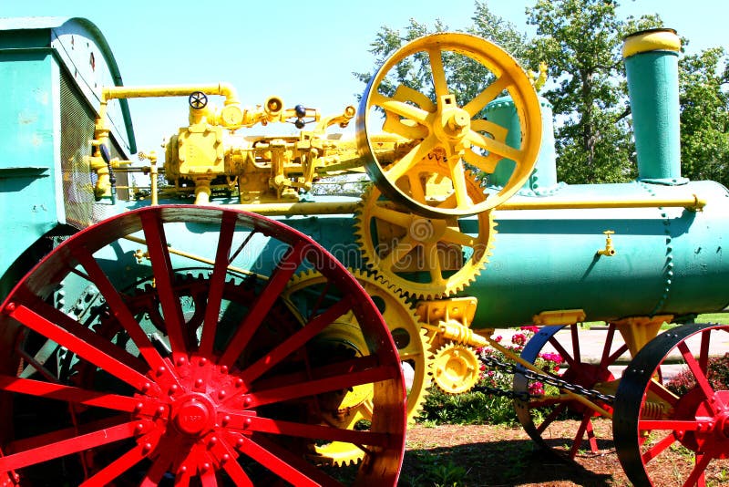Steam Tractor stock image. Image of iron, farming, spoke - 874867
