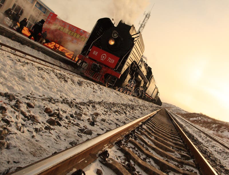 Steam train editorial photo. Image of dusk, locomotives - 28494966