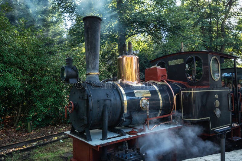 Steam Train through the Amusement Park Efteling in the Netherlands ...
