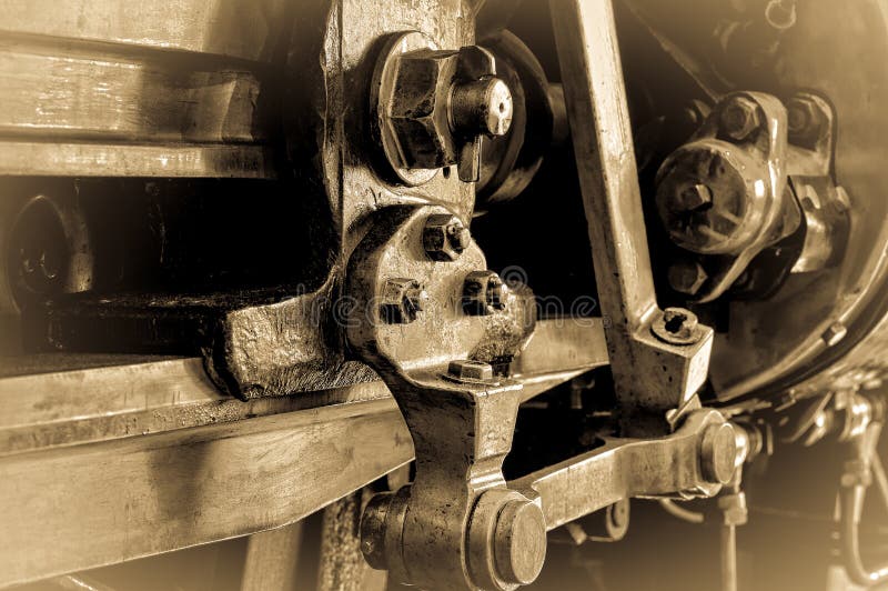 Steam Train Brake Assembly stock photo. Image of bolts - 35673298