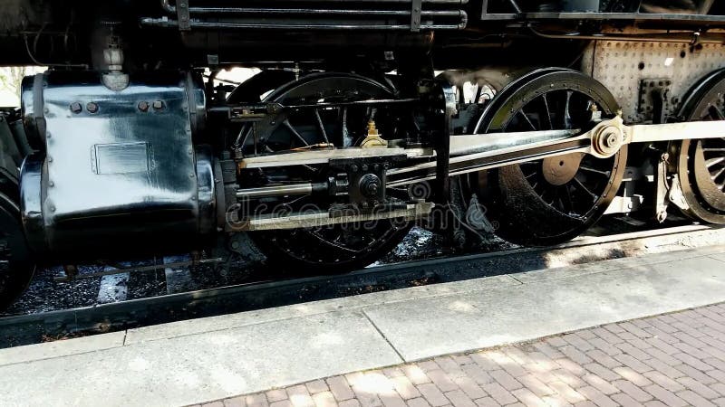 Steam Train Drive Gear As Train Backs Out Stock Video - Video of ...