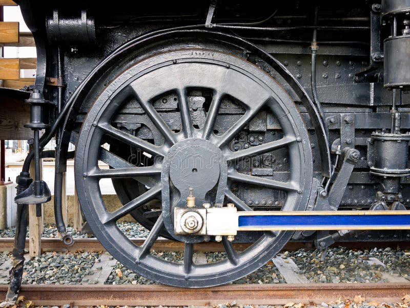 Steam Train Drive Wheel Detail Stock Image - Image of steam, power ...