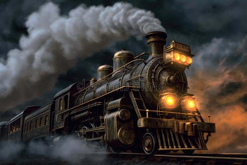 Locomotive Smokestack Billowing Steam Stock Image - Image of ...