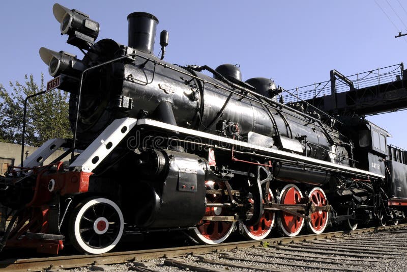 Steam train in the factory stock image. Image of industry - 10499241