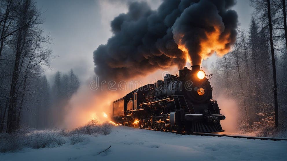 Steam Train in the Fire _An on Fire, Burning, Exploding, Steam Train ...